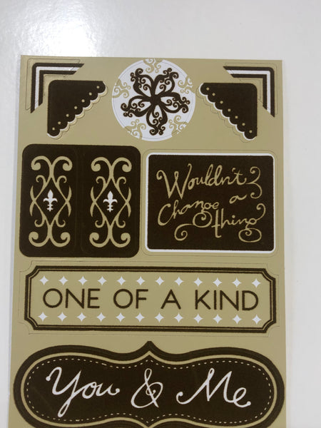 Chatter Box Velvet Cardstock Sticker Sheet - Chocolate & Sand – 1320LLC
