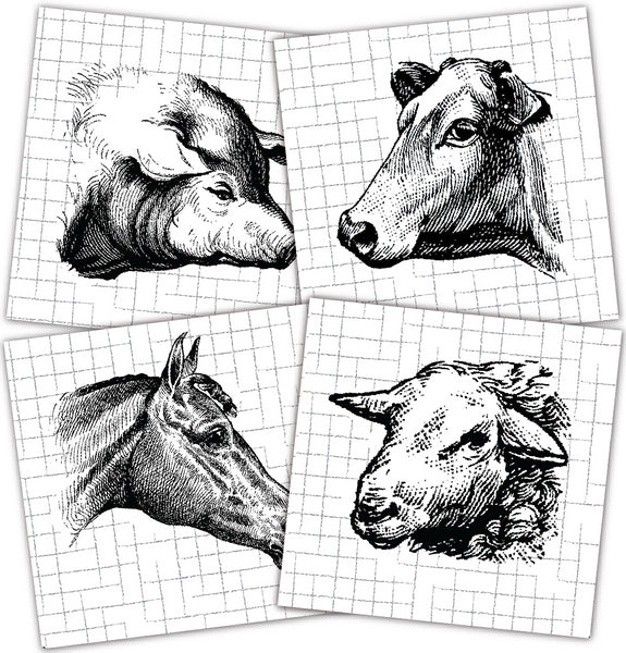 Mixed Media Origins Mini Art - Farm Animals – 1320LLC