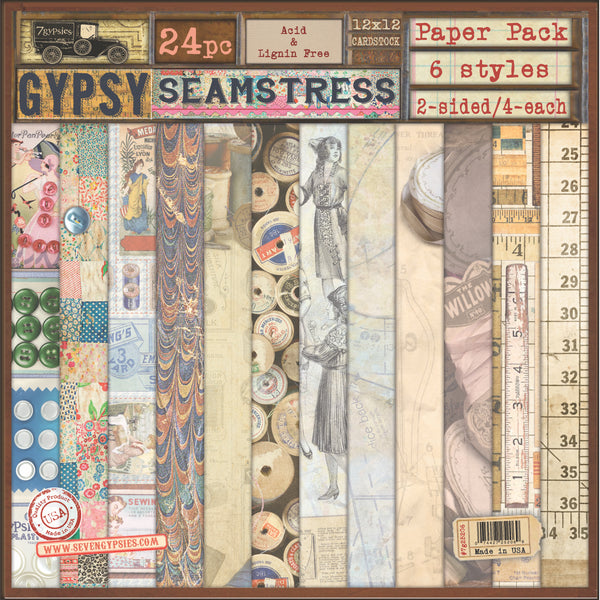 7gypsies Gypsy Paper Pack Collection - Gypsy Seamstress – 1320LLC