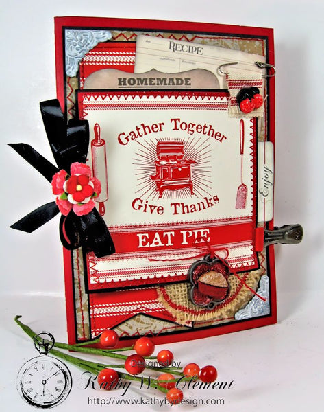 Red and Ivory Ticking Paper – 1320LLC